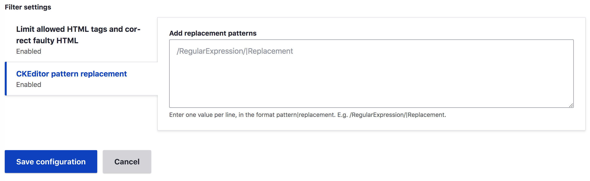 CKEditor text pattern replacement | Drupal.org